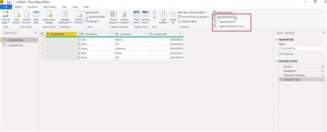 Click The Little Triangle On The Main Append Queries” Button Youll
