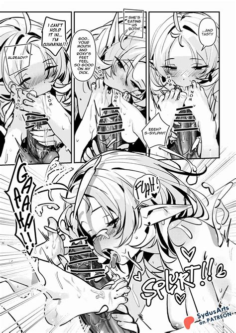 Roxy Migurdia Sylphiette And Rudeus Greyrat Mushoku Tensei Drawn By