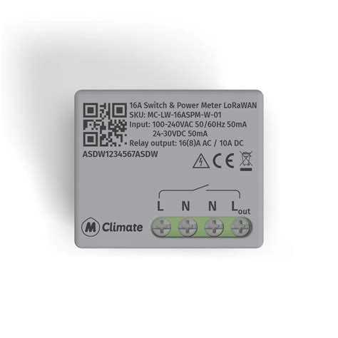 Lorawan Mclimate 16a Switch And Power Meter Lorawan