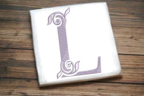 L Letter Beautiful Monogram · Creative Fabrica