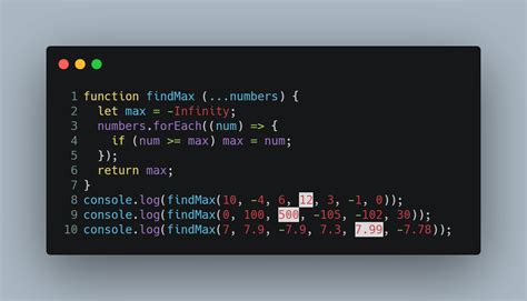 Create Your Own Javascript Function That Can Return The Maximum Value