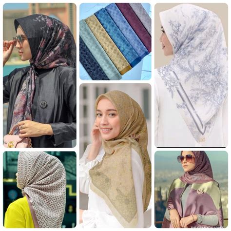 Jual GROSIR Hijab Voal Motif Terbaru Hijab Motif Printing Jilbab Voal Motif Kerudung