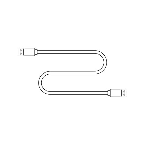 Simple Illustration Of Usb Data Cable Vector Art At Vecteezy