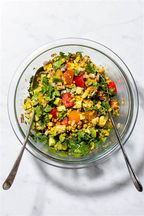 Charred Corn Salad With Tomatoes And Avocado The New Baguette