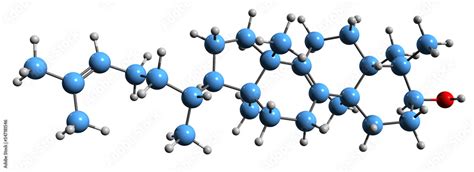 3d Image Of Lanosterol Skeletal Formula Molecular Chemical Structure