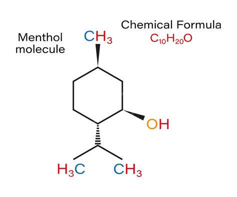 Premium Vector Chemical Formula Menthol Molecule Peppermint Corn