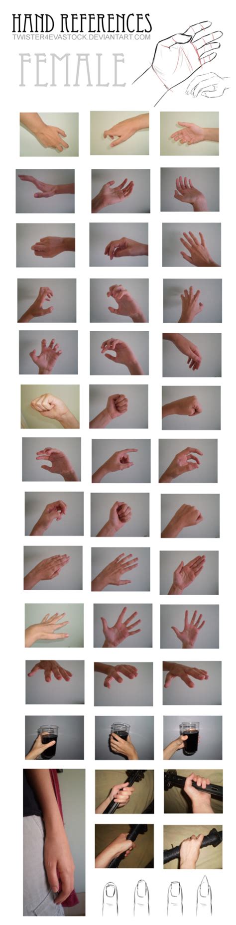 Female Hand Reference