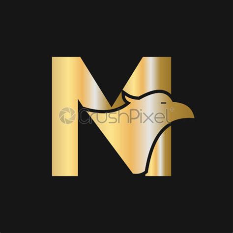 Letter M Eagle Logo Design Transportation Symbol Vector Template