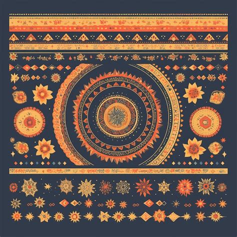Premium Vector Indian Gujarati Patterns With Intricate Details