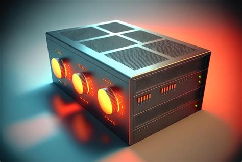 Premium Photo Server Or Cloud Backup System Abstract Tech Device