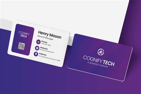 Cognifytech Business Card Print Templates Ft Business And Technology