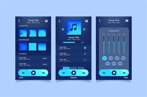 3 페이지 음악 Ui 스크롤바 벡터 Freepik에서 무료 고품질 벡터를 다운로드하세요 Freepik