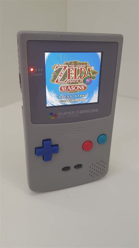 Game Boy Color Ips Console Lcd V2 Gbc Famicom Theme Etsy