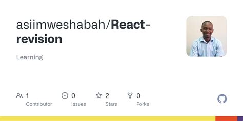 GitHub Asiimweshabah React Revision Learning