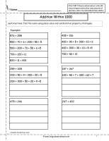 CCSS NBT Worksheets Addition And Subtraction Within Worksheets