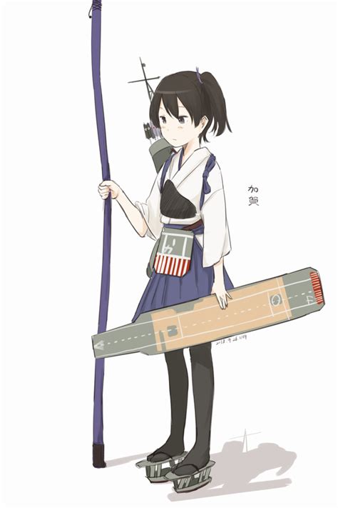 Kawashina Momen Silicon Kaga Kancolle Kantai Collection Commentary Request 1girl Aged