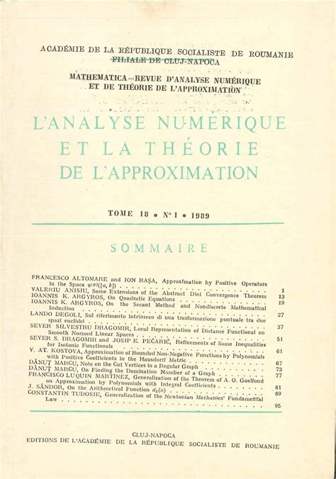 On Finding The Domination Number Of A Graph Journal Of Numerical Analysis And Approximation Theory