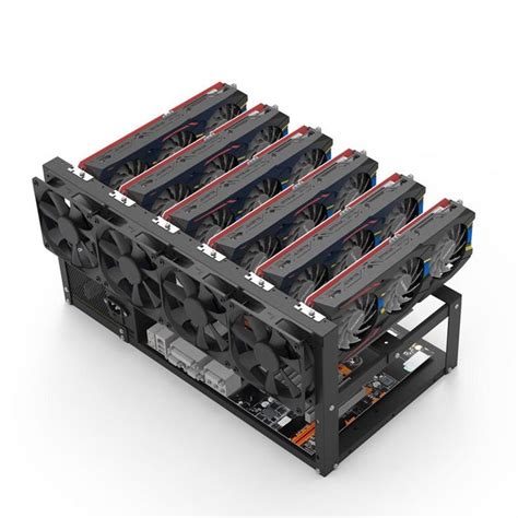 6 GPU Slots Stand Durable Open Mining Rig Frame Case Durable Open Mining Rig Frame Case