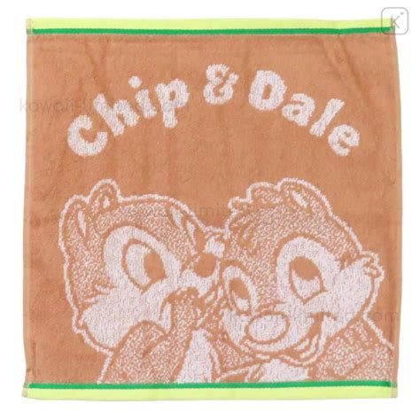 Japan Disney Jacquard Wash Towel Handkerchief Chip And Dale Whisper