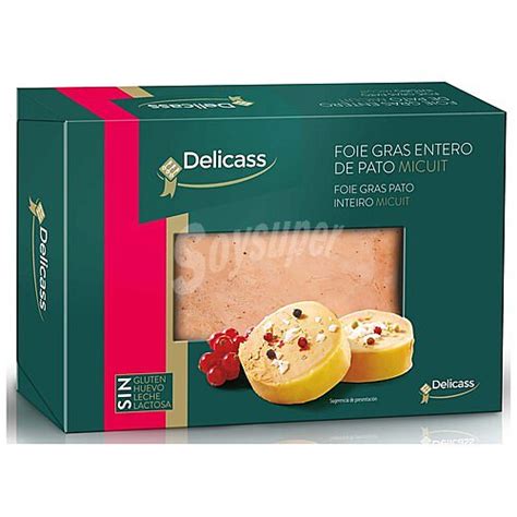 Delicass Delicass Foie Gras De Pato Entero Mi Cuit Delicass G