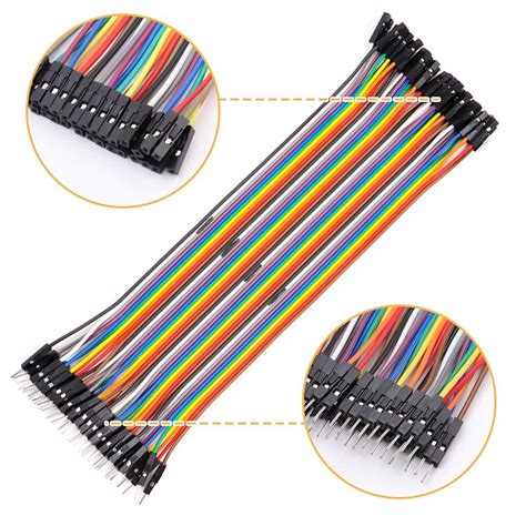 Jumper Wires Kit Multicolored Dupont Wire 3 X 40 Pcs Male To Female