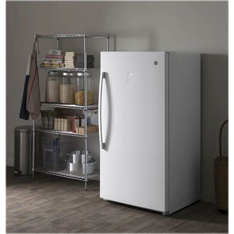 Ge 173 Cu Ft Frost Free Upright Freezer White Fuf17smrww Best Buy