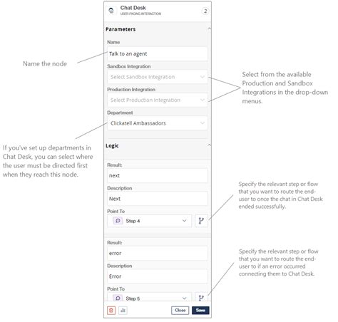 Chat Desk Node Chat Flow User Guide