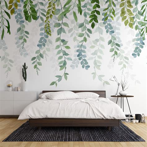 Serene Hanging Greenery Wall Mural Perfect For Creating A Tranquil
