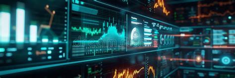 A Futuristic Computer Monitor Displaying An Abstract Network Monitoring Dashboard With Swirling