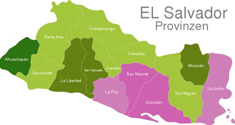 El Salvador Provinces Interactive Javascript Map Javascript
