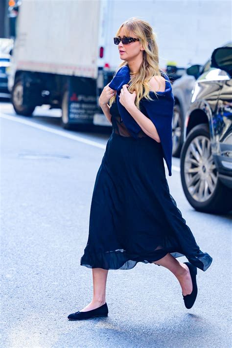 Jennifer Lawrence Chic In Sheer Black In Nyc • Celebmafia