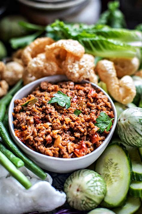 Authentic Nam Prik Ong Thai Pork And Tomato Dip Simply Suwanee