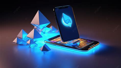 3d Rendered Mobile Phone Icons For Telegram Background Telegram 3d
