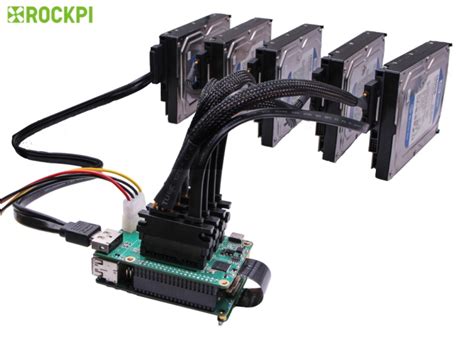 Rock Pi Sata Hat幫你的raspberry Pi 4、rock Pi 4加裝5顆sata硬碟 T客邦