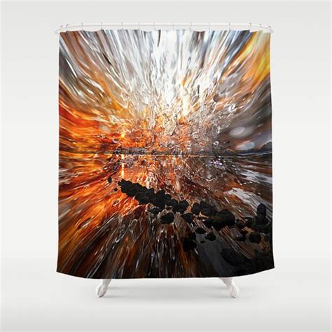 Abstract Sunset Shower Curtain By Lo Coco Agostino Society6 Sunset