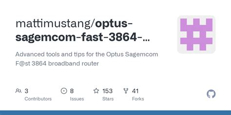 Github Mattimustangoptus Sagemcom Fast 3864 Hacks Advanced Tools
