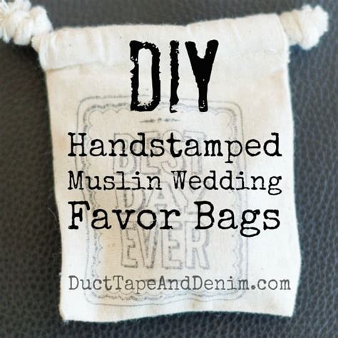 Quick And Easy Diy Wedding Favor Bags To Hand Stamp