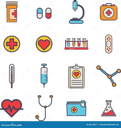Various Medical Equipment Vector Icons Stock Vector Illustration Of