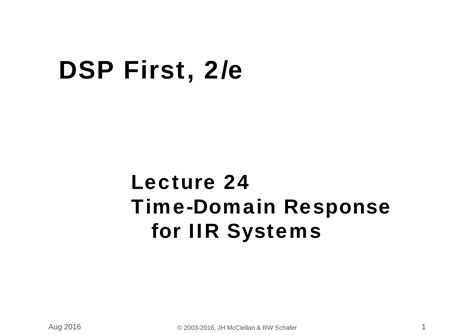 Dsp First 2e Resources