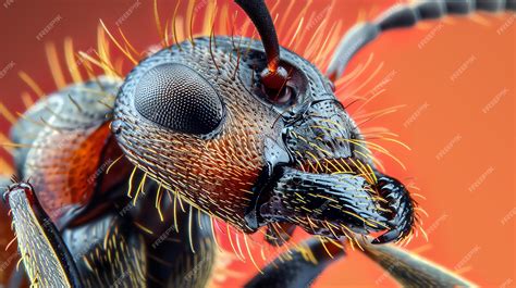 Premium Photo Amazing Detailed Close Up Of An Ants Head Showing Its
