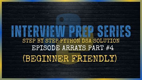 Solving Python Data Structures And Algorithms Questions Part 4 Youtube