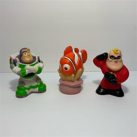 Disney Toys Disney Parks Pixar Bath Soft Toys Set Lot Of 3 Buzz