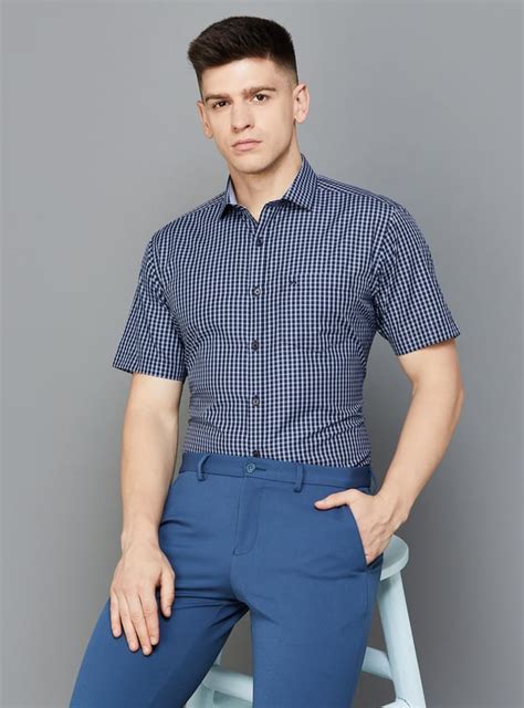Buy Code Men Checked Regular Fit Formal Shirt From Code At Just Inr 9990