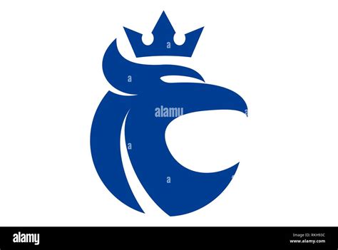 Eagle King Abstract Logo Icon Vector Concept Flat Design Stock Photo
