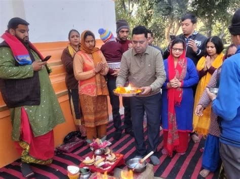 Devotees Offered Sacrifices In The Yagya At Shri Kalki Vishnu Temple