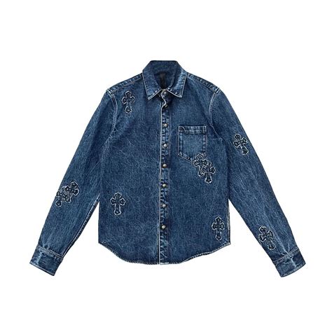Chrome Hearts Chrome Hearts Denim Cross Shirt Grailed