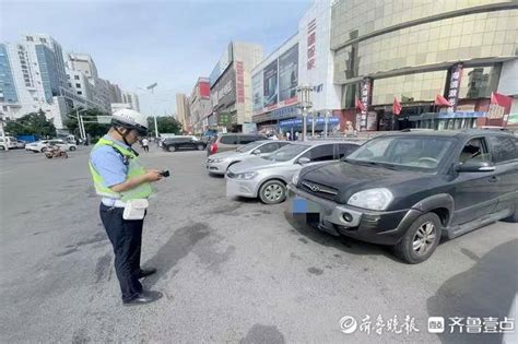 泰安交警城东大队持续做好下河桥商圈周边停车秩序管理工作行为执法巡查