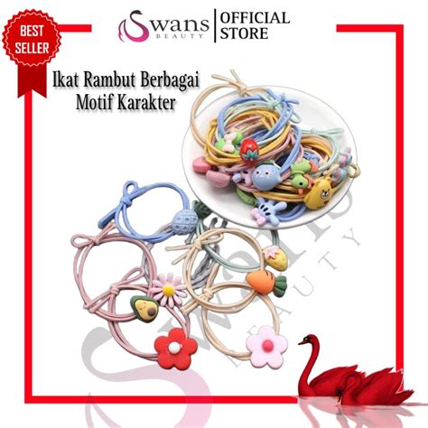 Jual Ofs Ikat Rambut Berbagai Motif Karakter Dan Buah Ikat Rambut