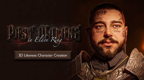 wingfox 3d likeness character creation post malone in elden ring