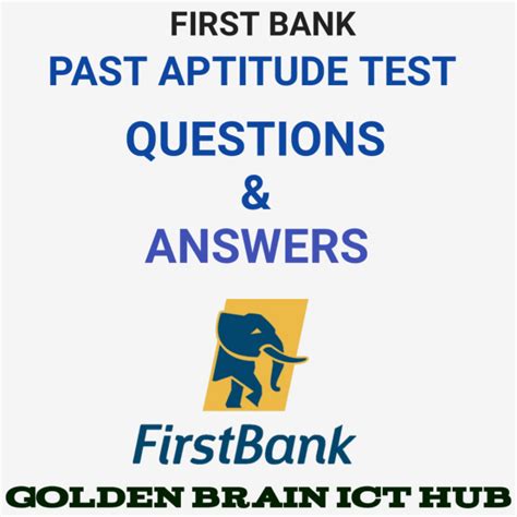 First Bank Aptitude Test Past Questions And Answers Golden Brain Ict Hub